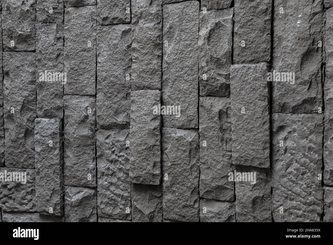 The blocks of solid stone, The wall of gray stone, Vintage rustic ...