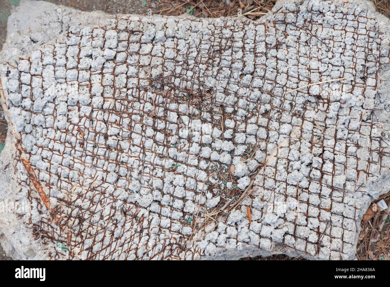 Stone wall Background and mesh wire Stock Photo - Alamy