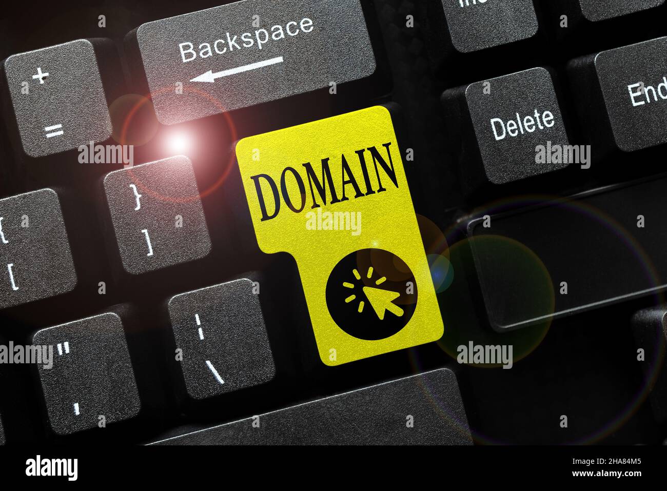 Inspiration showing sign Domain. Business showcase an area of territory ...