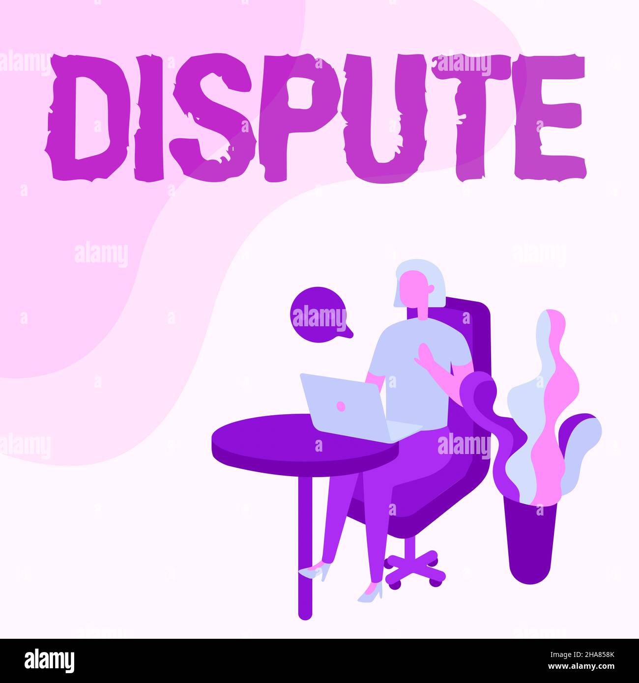 Handwriting text Dispute. Business idea the serious argument or ...