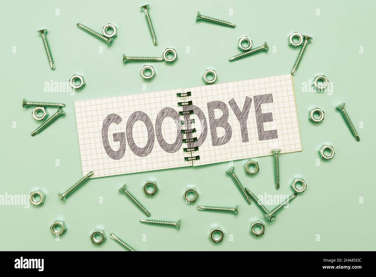 Hand writing sign Goodbye. Business idea used to express good wishes ...