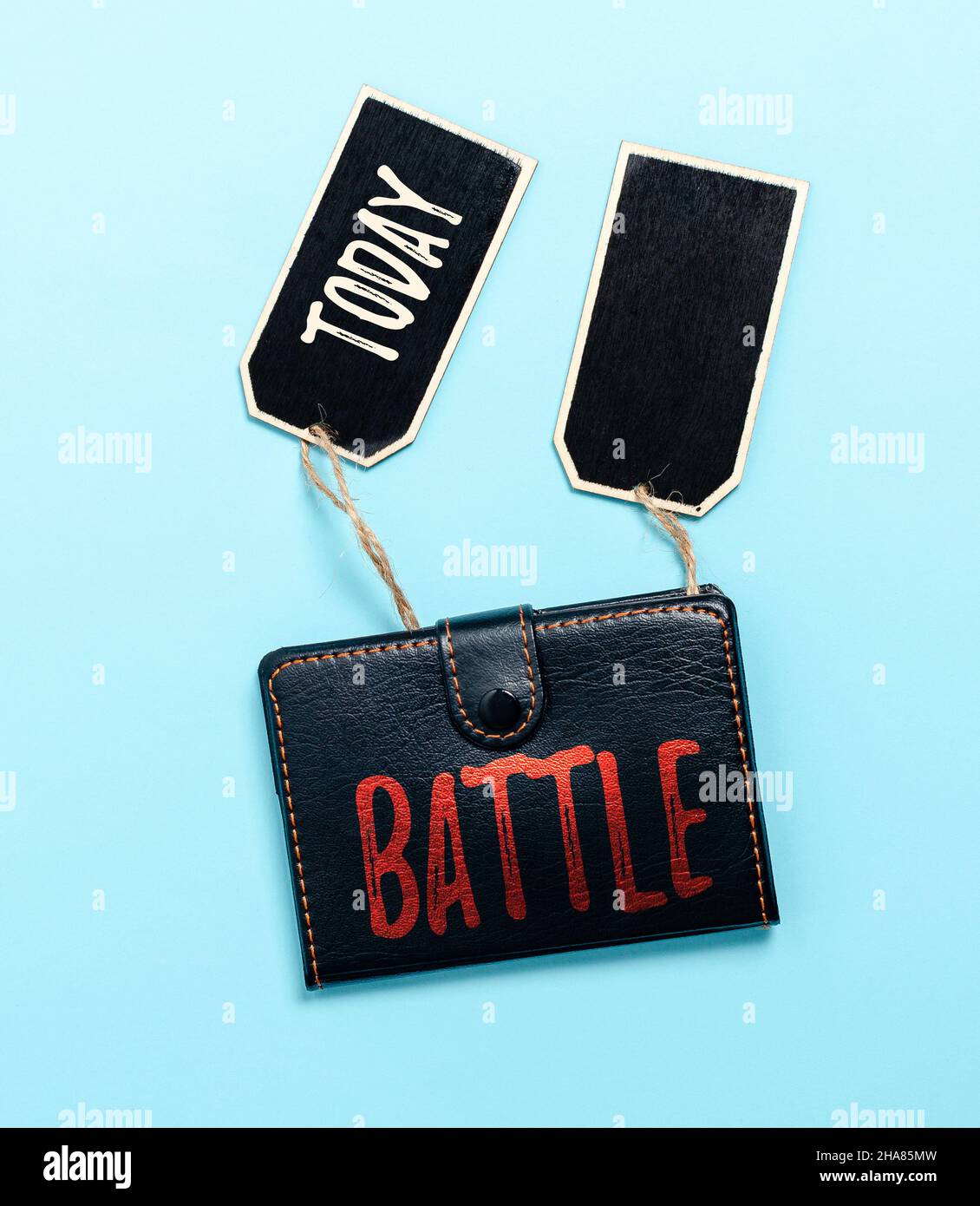 Conceptual caption Battle. Business overview violent fight between ...