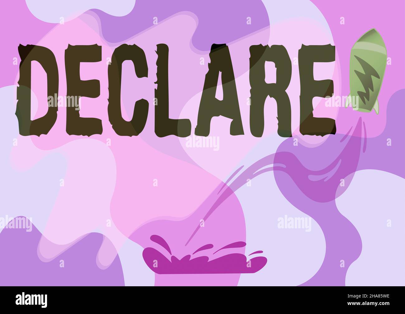 Text showing inspiration Declare. Business concept make known or state ...