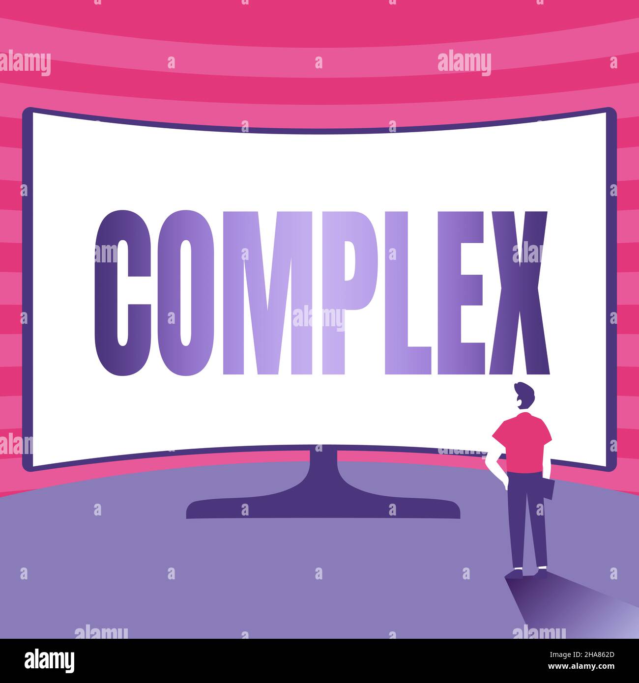 Text caption presenting Complex. Concept meaning the significant ideas ...