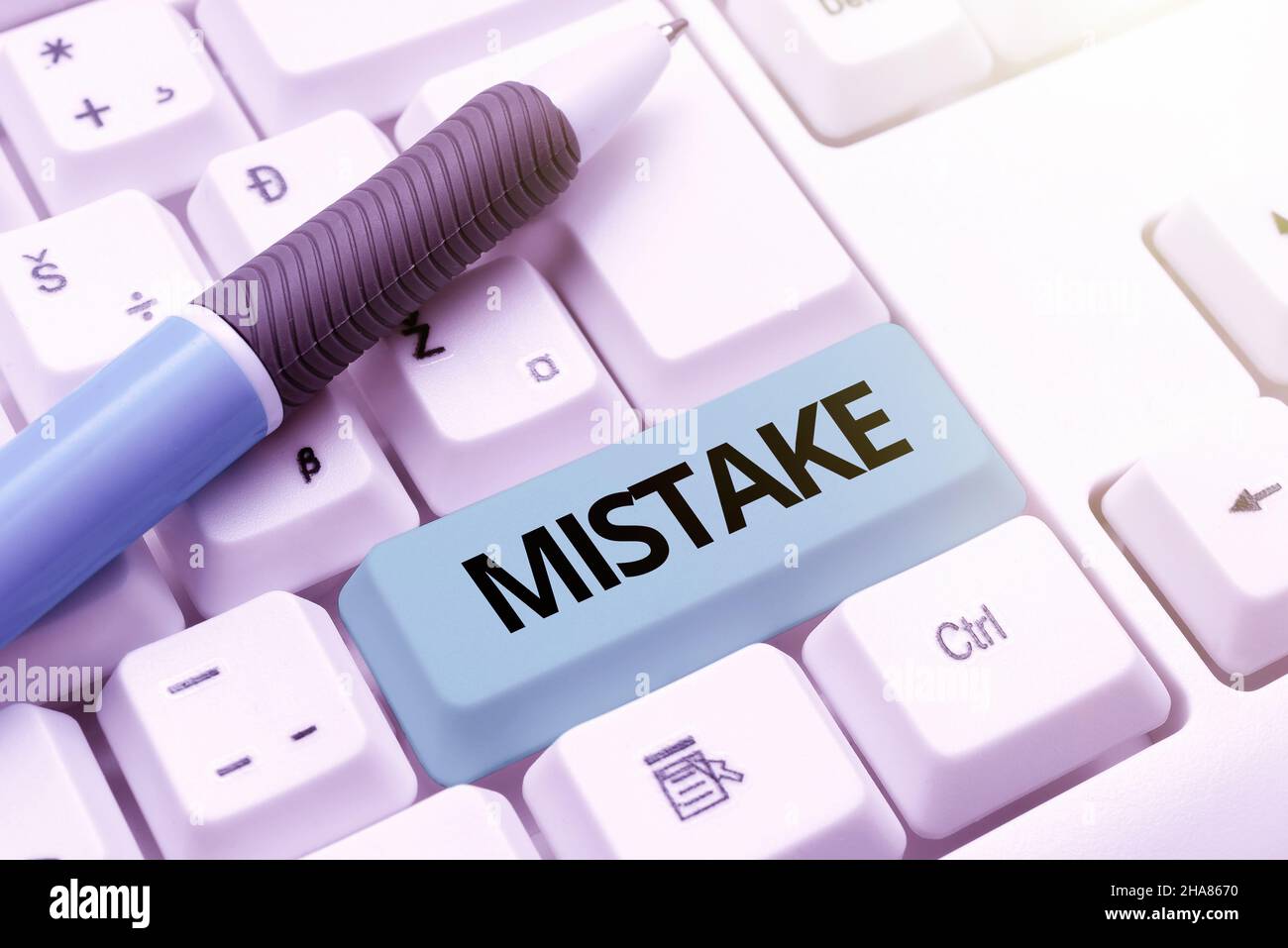 Handwriting text Mistake. Conceptual photo Something not correct Lack ...