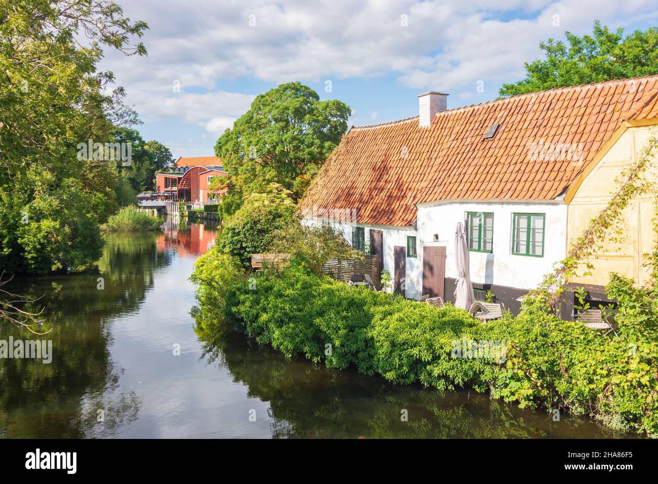 Koege: Koege A stream, house, in Koege, Zealand, Sealand, Sjaelland ...