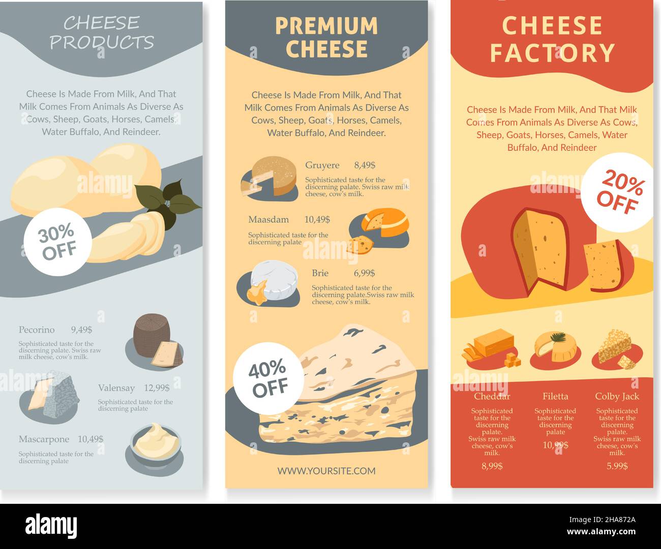Cheese products from factory, premium quality of pecorino, valensay and ...