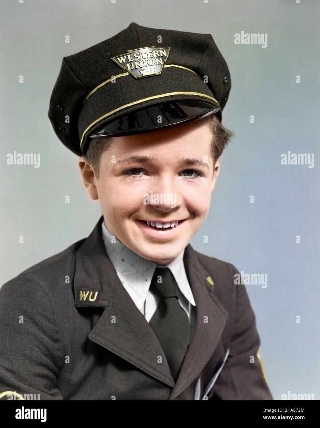 Telegram messenger boy hi-res stock photography and images - Alamy