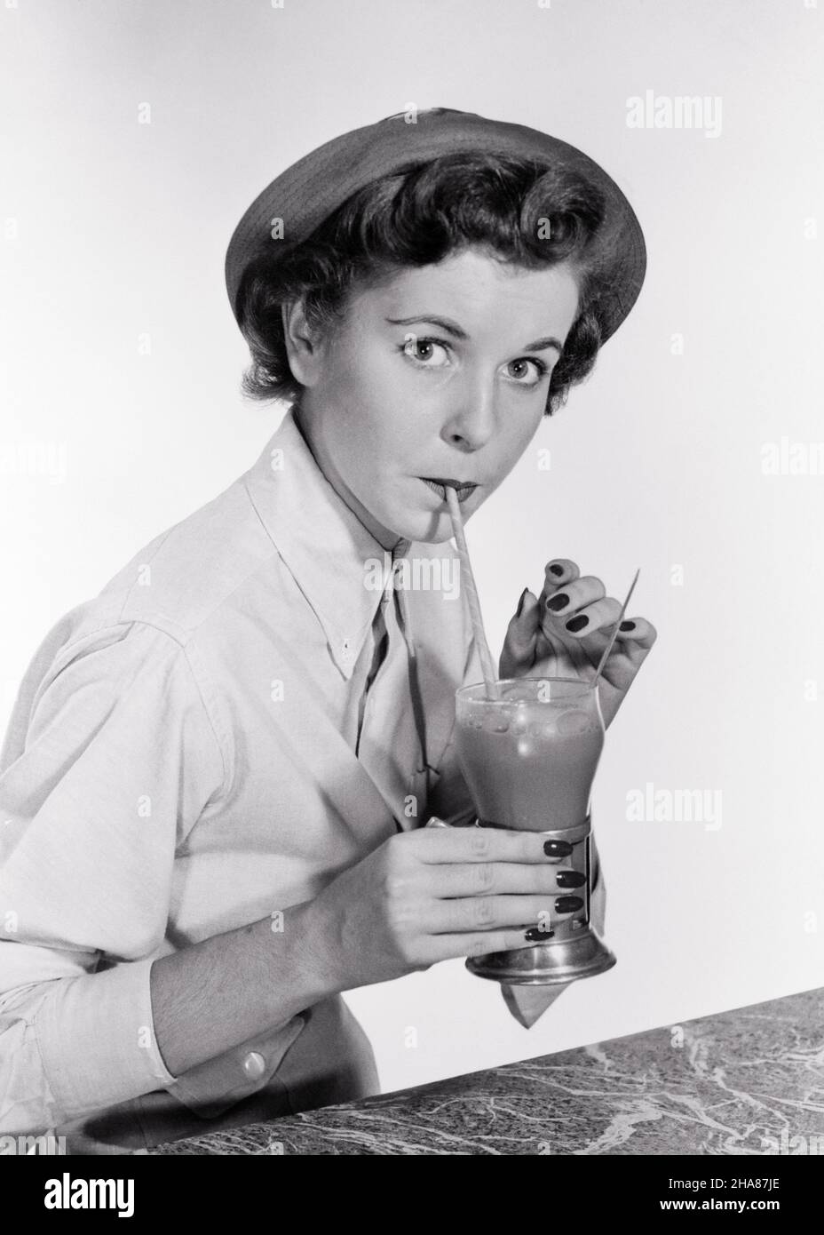 1950s milk shake hi-res stock photography and images - Alamy