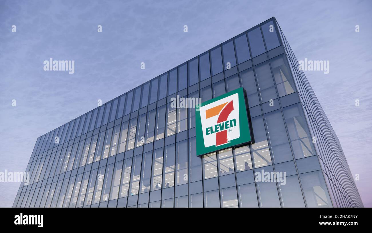 Dallas, TX, USA. October 18, 2021. Editorial Use Only, 3D CGI. 7-Eleven ...