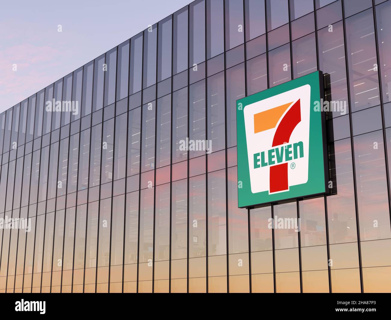 Dallas, TX, USA. October 18, 2021. Editorial Use Only, 3D CGI. 7-Eleven ...