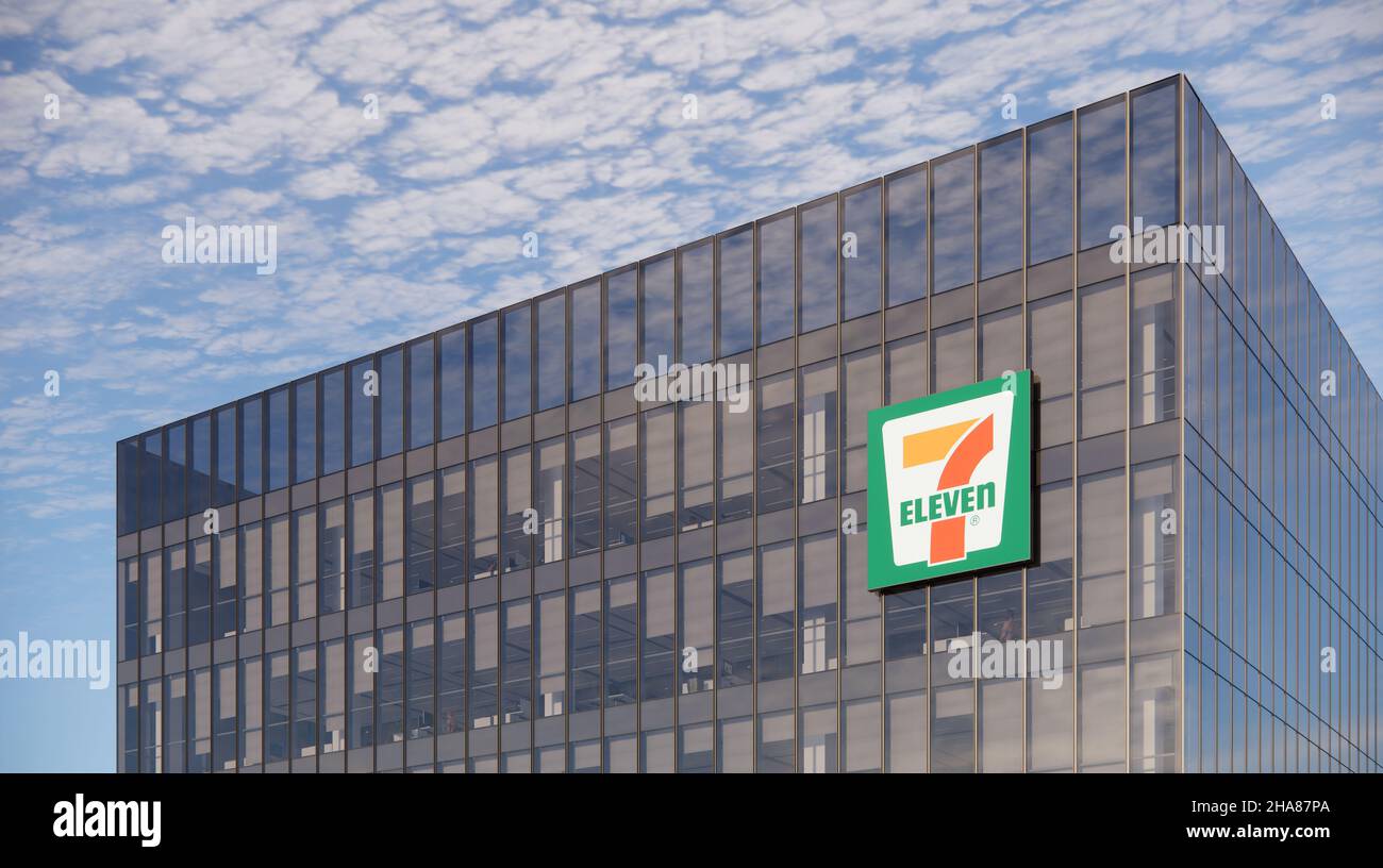 Dallas, TX, USA. October 18, 2021. Editorial Use Only, 3D CGI. 7-Eleven ...