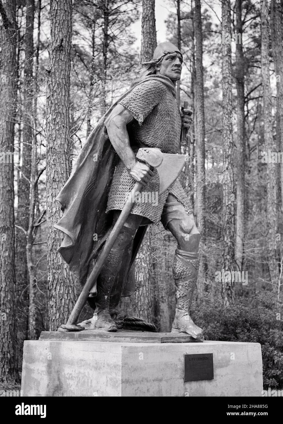 1000s BRONZE STATUE IN NEWPORT NEWS VA BY STERLING CALDER OF LEIF ...