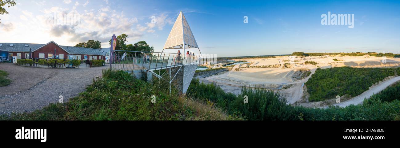 Faxe: Faxe Kalkbrud (limestone quarry), observation platform, in Faxe ...