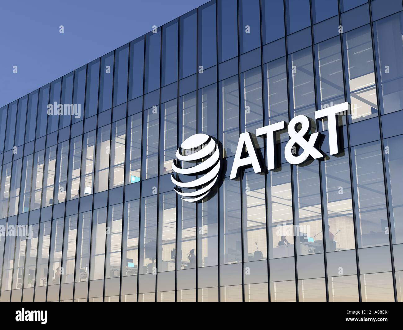 Dallas, TX, USA. October 31, 2021. Editorial Use Only, 3D CGI. AT&T ...
