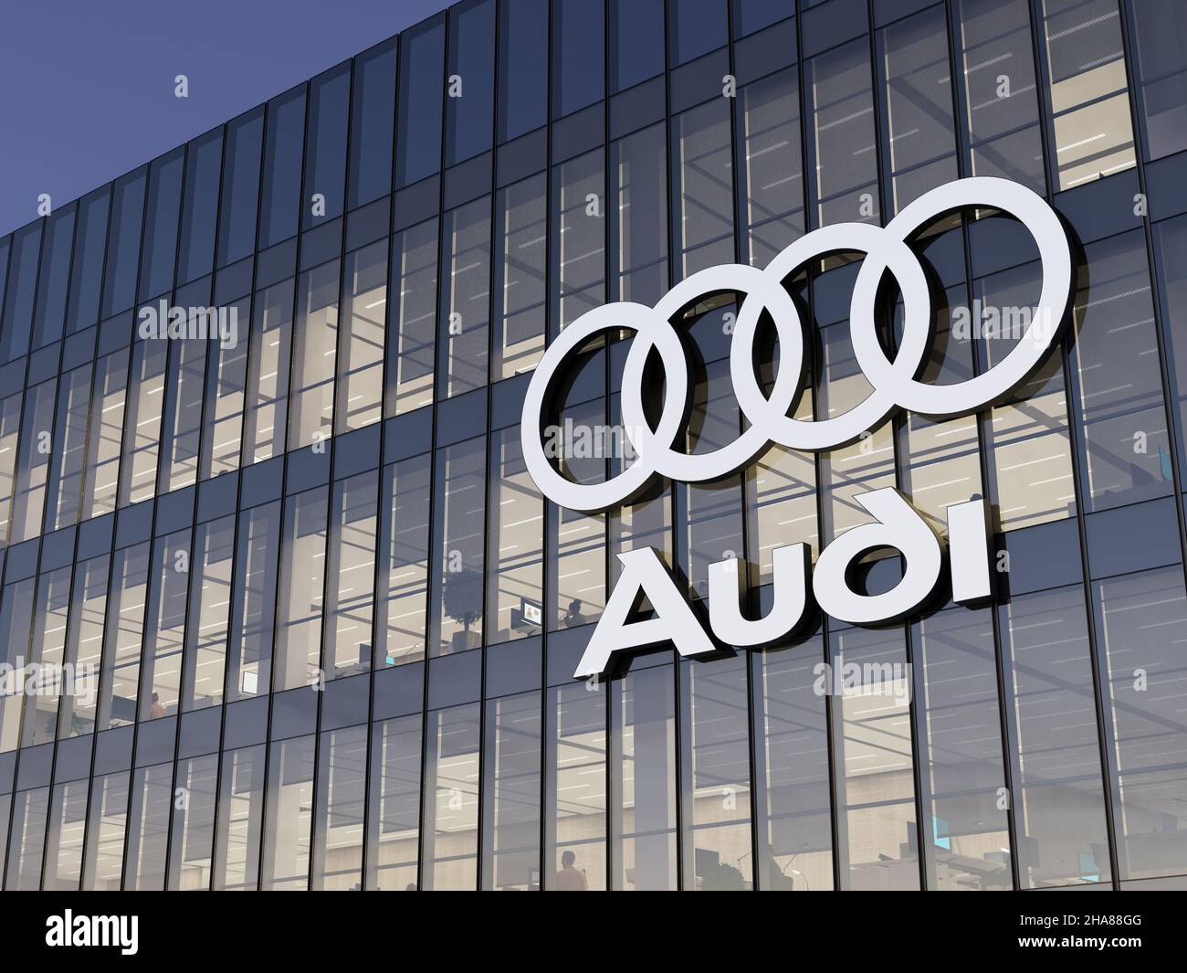 Ingolstadt, Germany. October 14, 2021. Editorial Use Only, 3D CGI. Audi ...