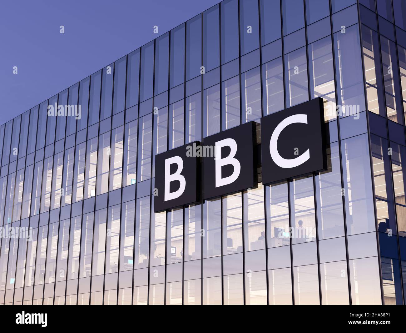 London, UK. October 31, 2021, Editorial Use Only, 3D CGI. BBC British ...