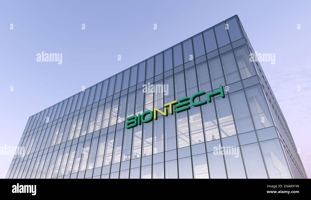 Mainz, Germany. October 31, 2021, Editorial Use Only, 3D CGI. Biontech ...