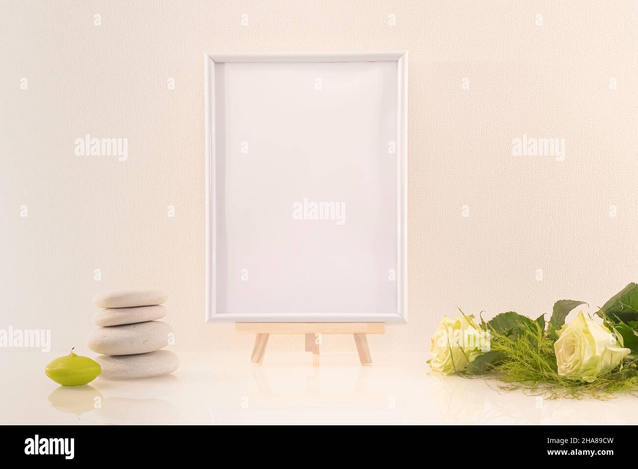 Photo frame with empty space. To write a message, invitation, wishes ...