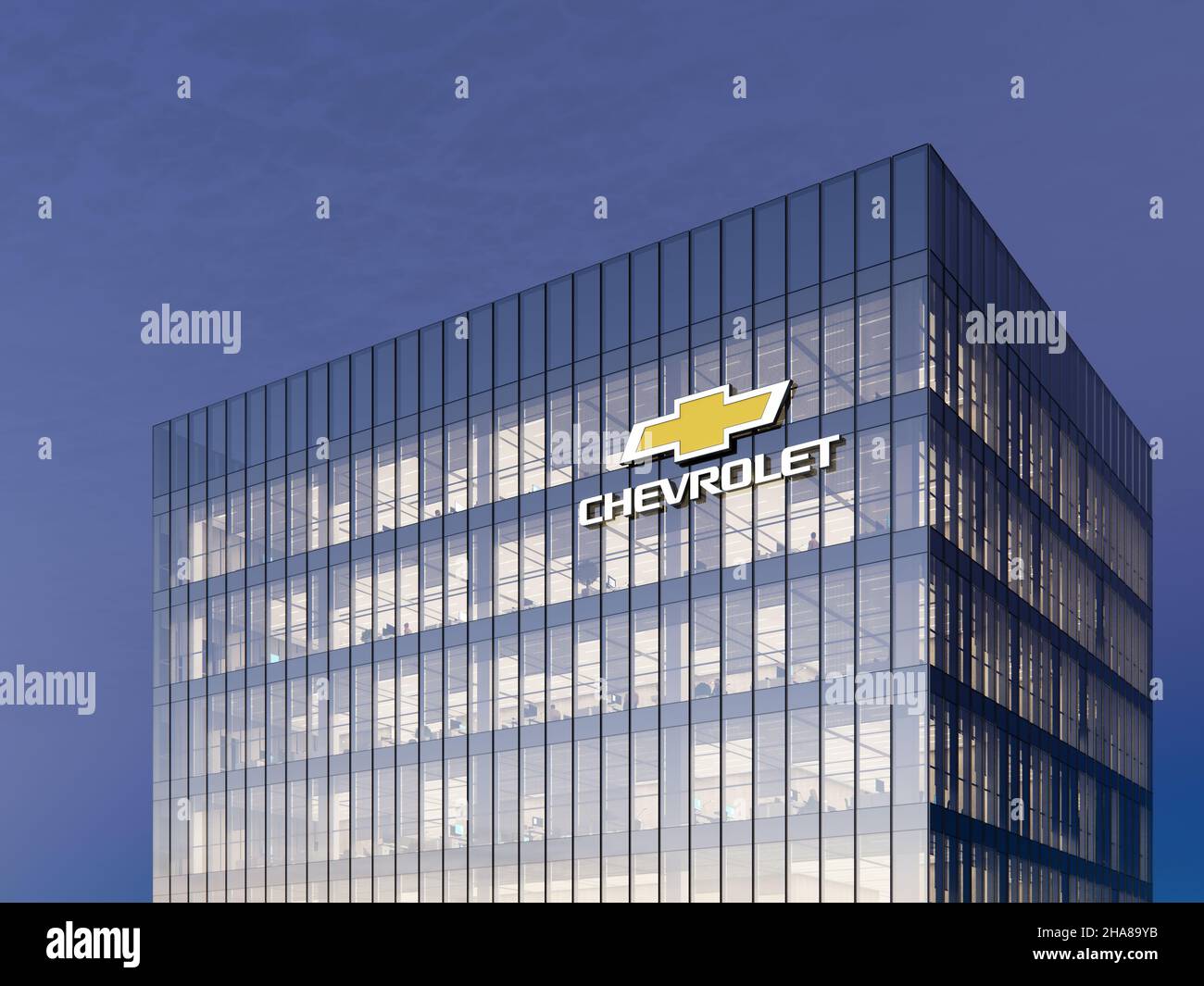 Detroit, USA. November 5, 2021. Editorial Use Only, 3D CGI. Chevrolet ...