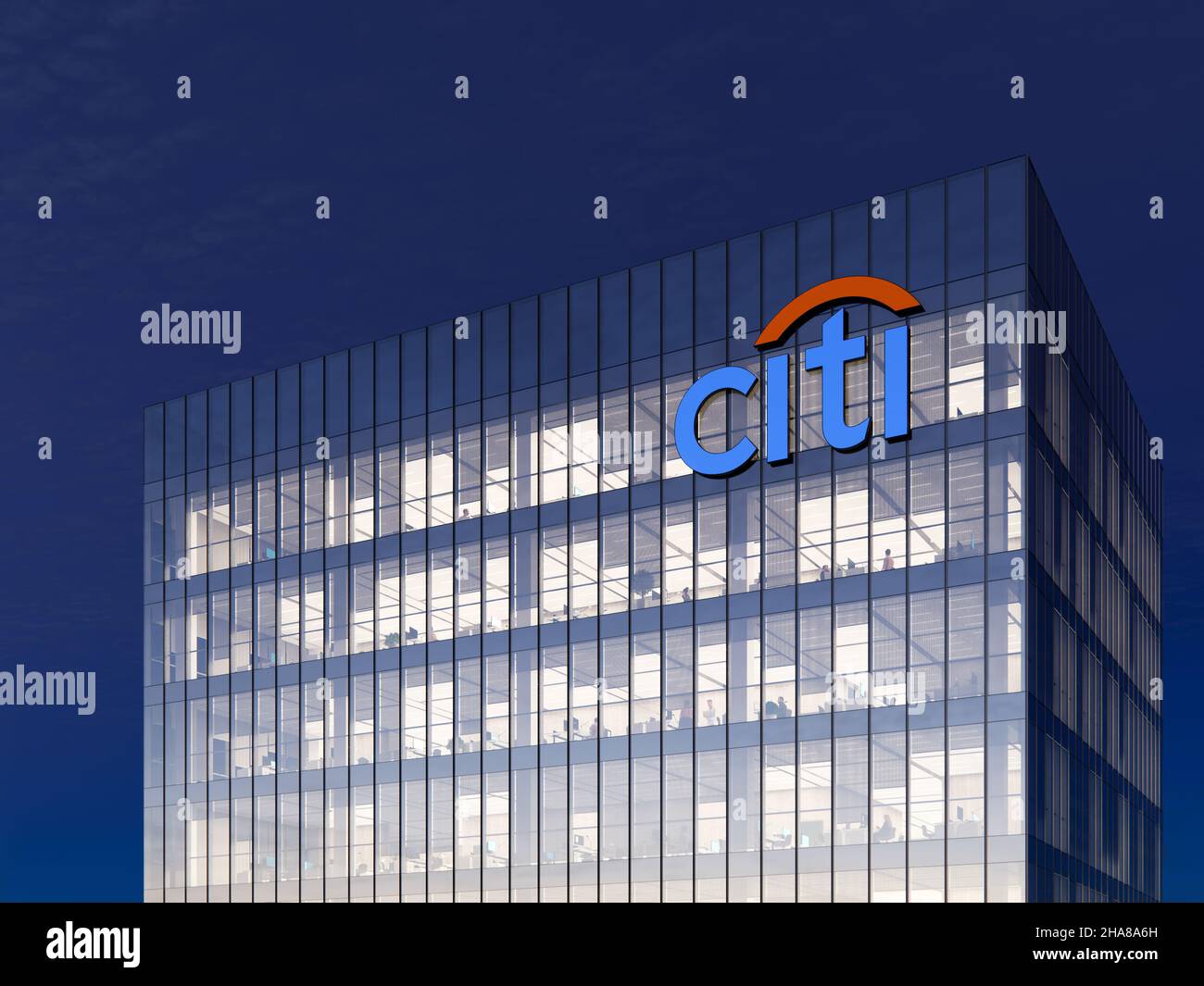 New York, USA. December 5, 2021. Editorial Use Only, 3D CGI. Citi ...