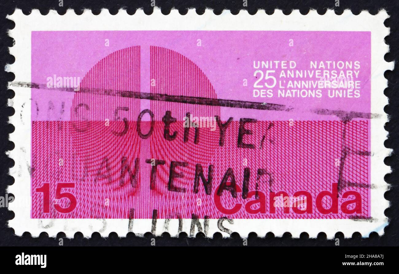 CANADA - CIRCA 1970: a stamp printed in the Canada shows A Divided ...