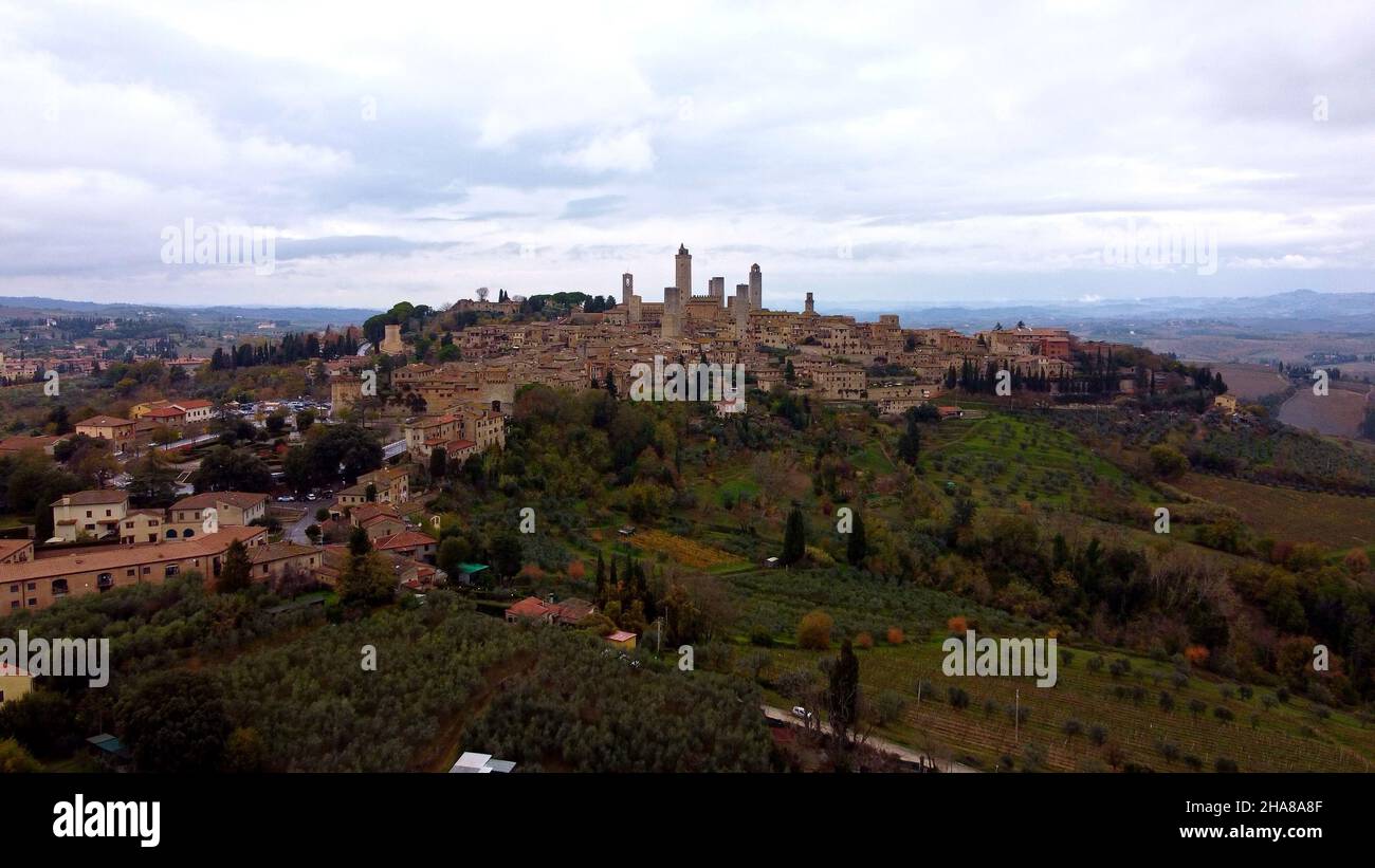Amazing landscape in small villages in Tuscany Stock Photo - Alamy