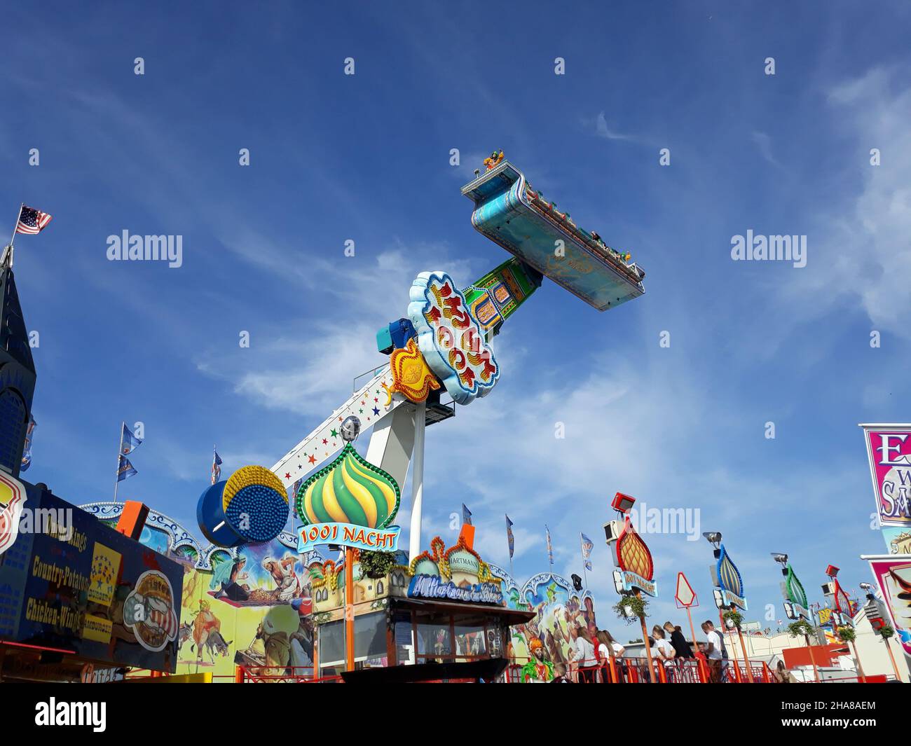 Carousel flying carpet in action Stock Photo - Alamy