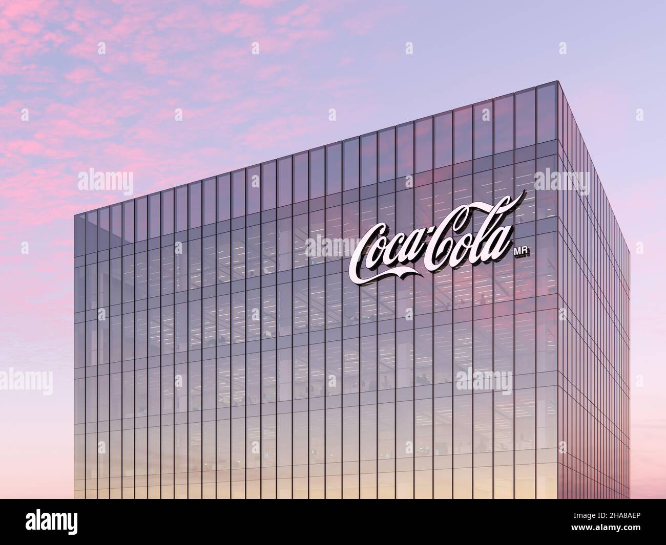 Atlanta, GA, USA. December 11, 2021, Editorial Use Only, 3D CGI. Coca ...