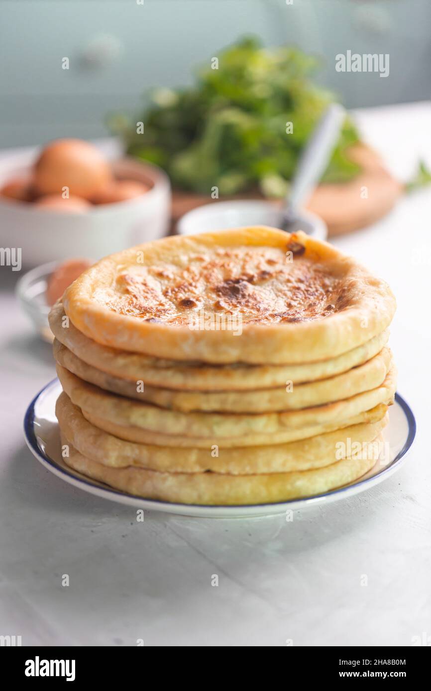 Khachapuri cheese bread, traditional caucasian or Georgian national ...