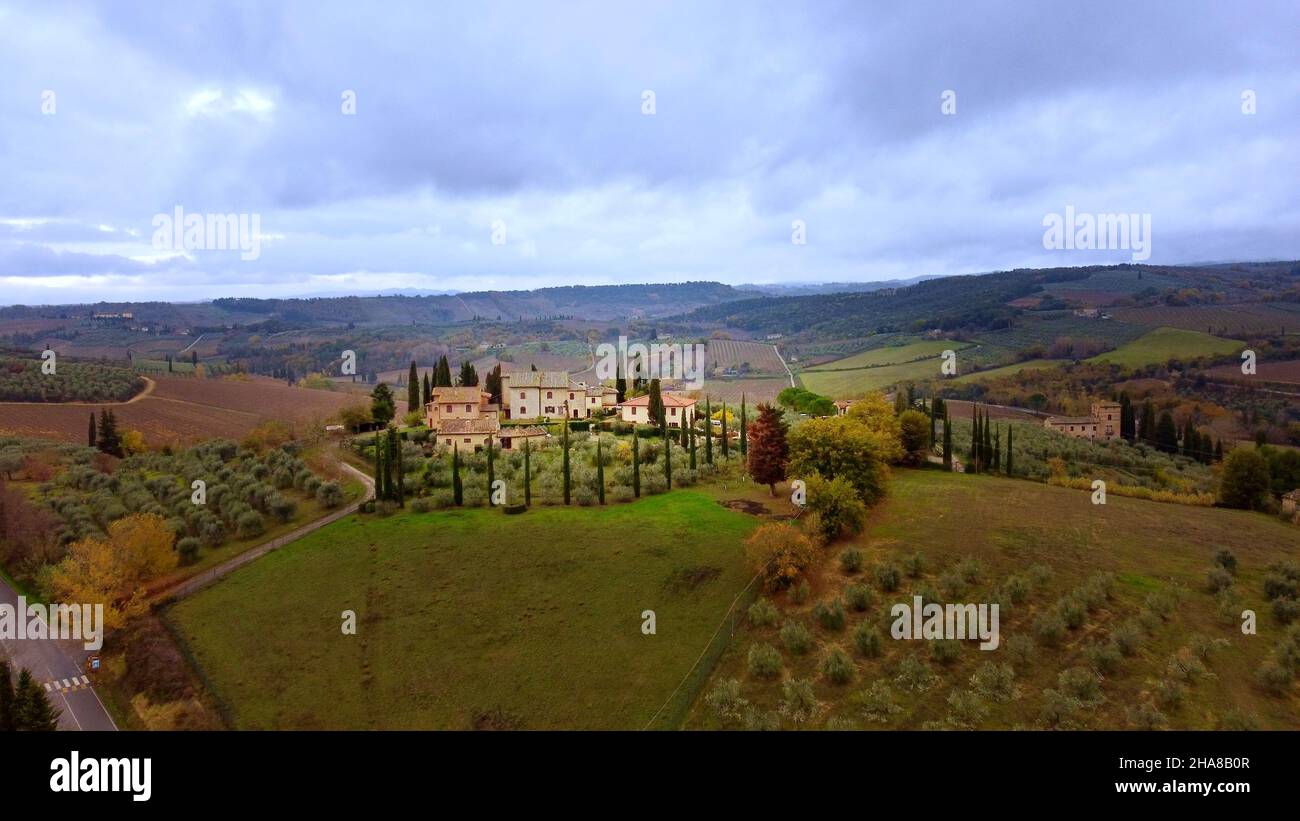 Amazing landscape in small villages in Tuscany Stock Photo - Alamy