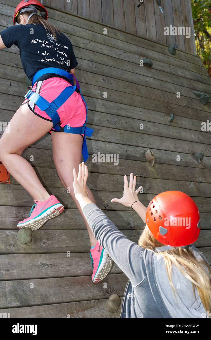 Hiram House Camp. Cleveland, Ohio USA Team Building Program. Climbing ...