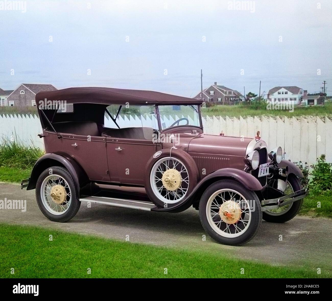 1960s SIDE VIEW OF 1929 MODEL A FORD PHAETON AUTOMOBILE - NO USE IN ...
