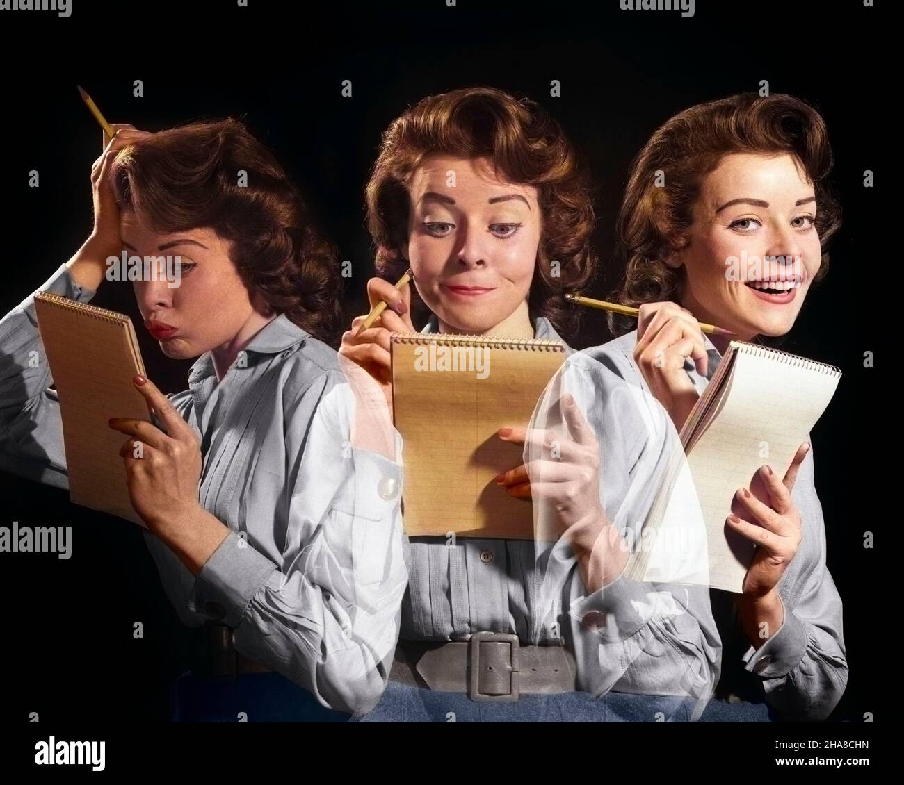 1950s office smiling hi-res stock photography and images - Alamy