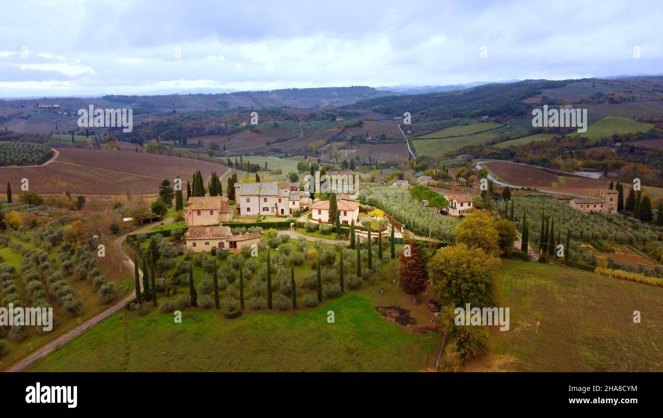 Amazing landscape in small villages in Tuscany Stock Photo - Alamy