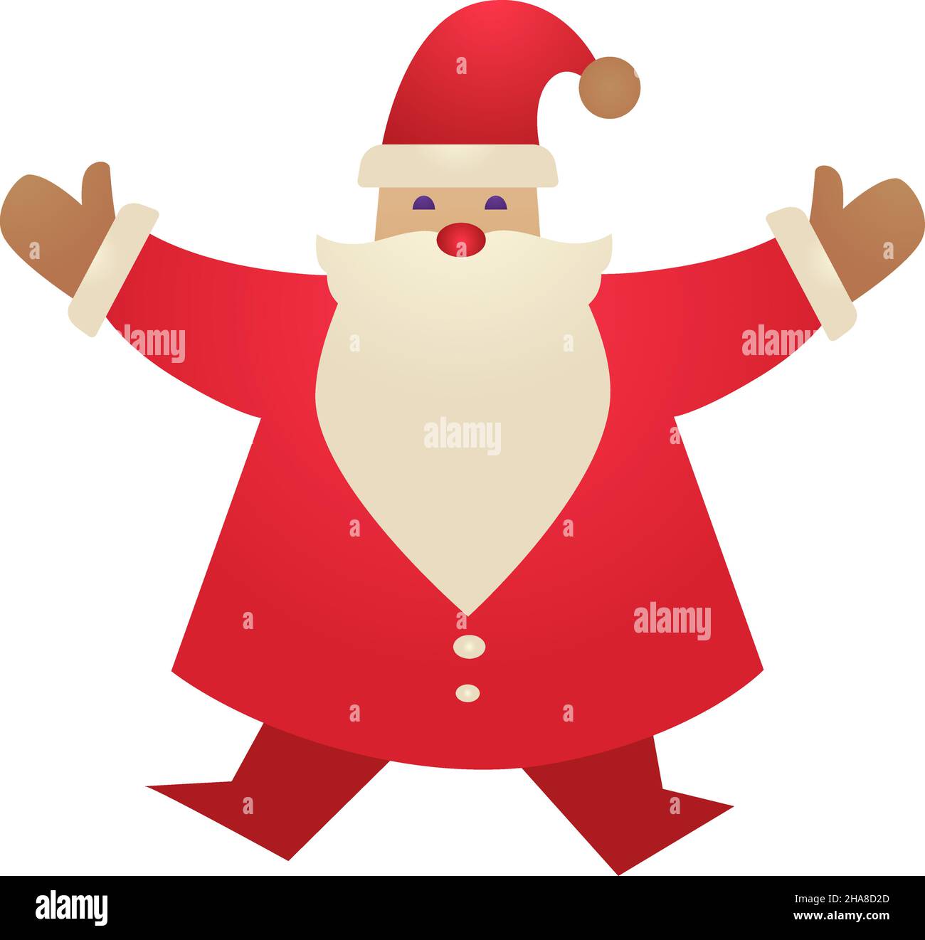 Xmas and new year holiday celebration, isolated Santa Claus with ...