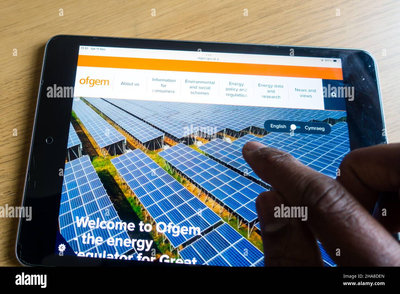 Ofgem The Office of Gas and Electricity Markets regulator website Stock ...