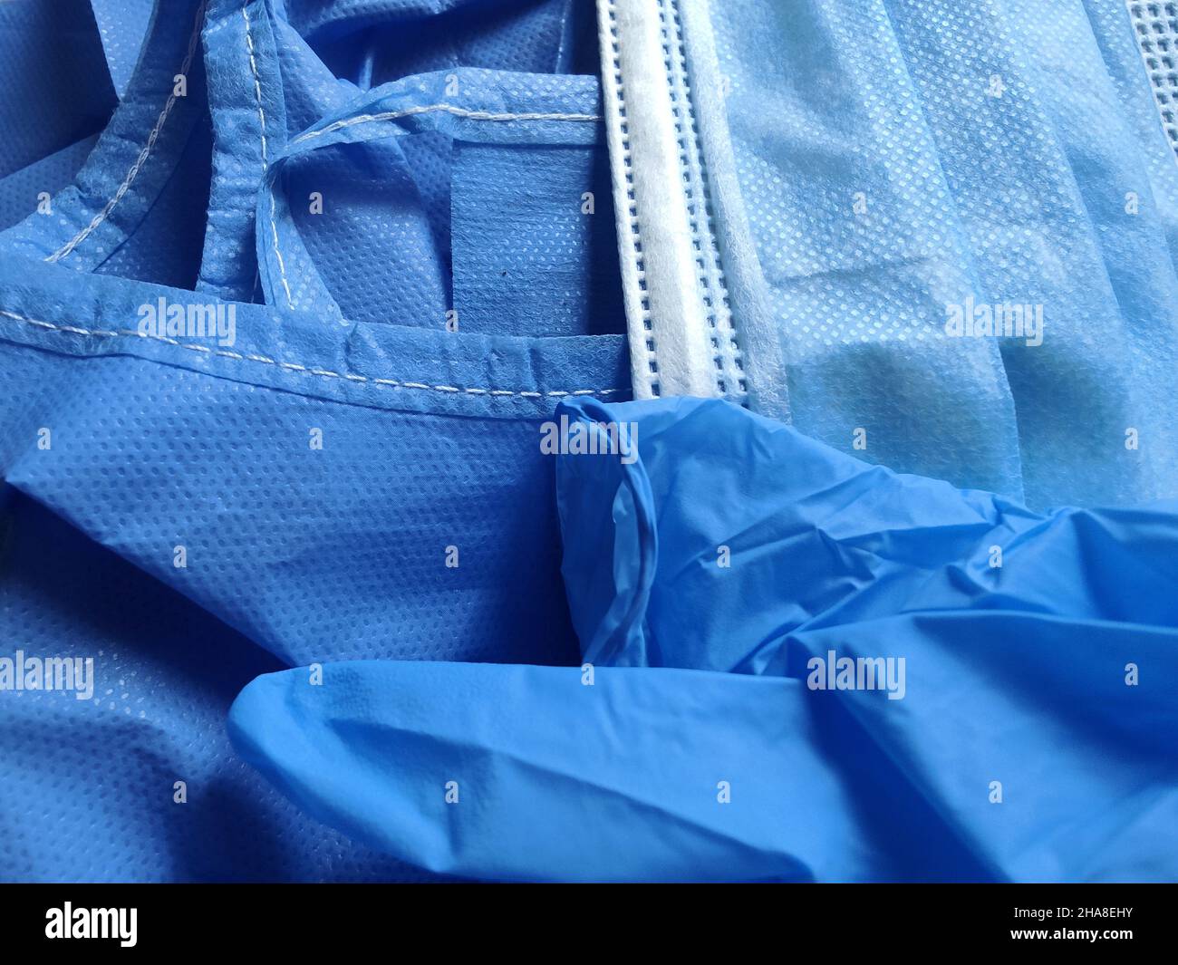 Samples of hospital protection material Stock Photo - Alamy