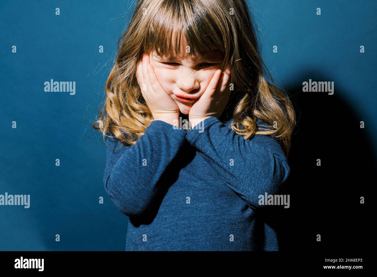 Portrait funny angry child girl hi-res stock photography and images - Alamy