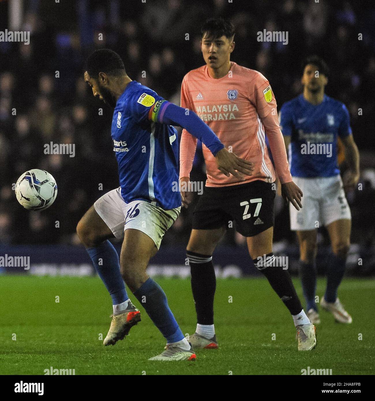 Troy Deeney (Birmingham no. 36 ) battles for the ball during the Sky ...