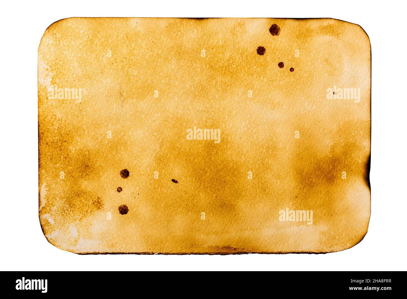 Blank old card isolated on the white background Stock Photo - Alamy