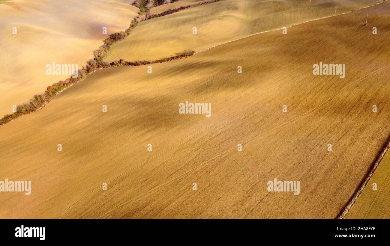 Typical rural fields and landscape in Tuscany Italy Stock Photo - Alamy