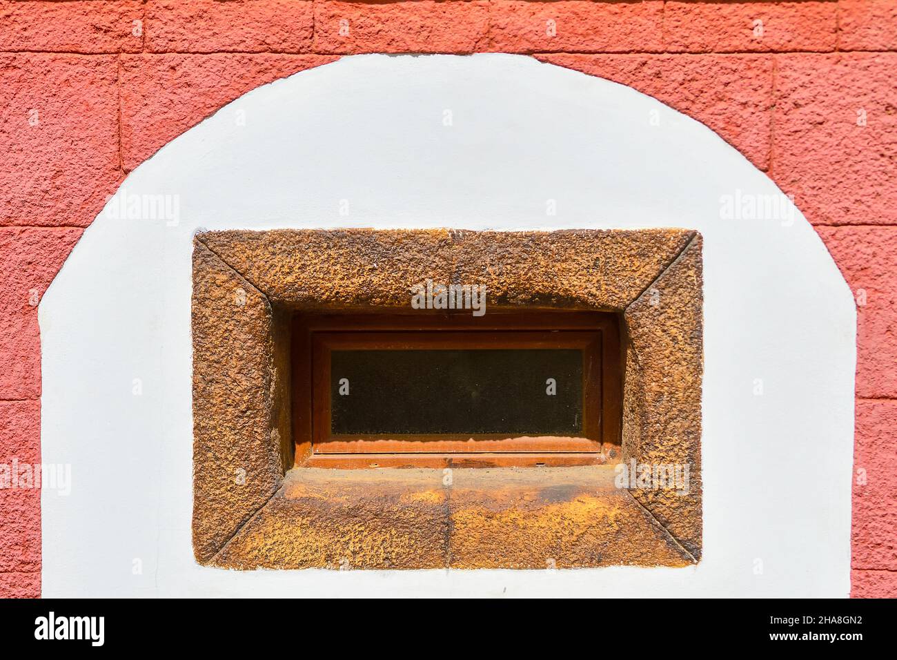 color decorated exterior window frame Stock Photo - Alamy