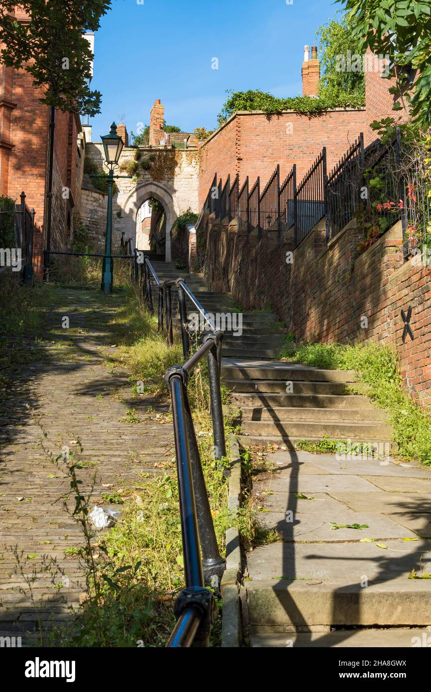Greestone Stairs Greestone Place Lincoln city 2021 Stock Photo - Alamy