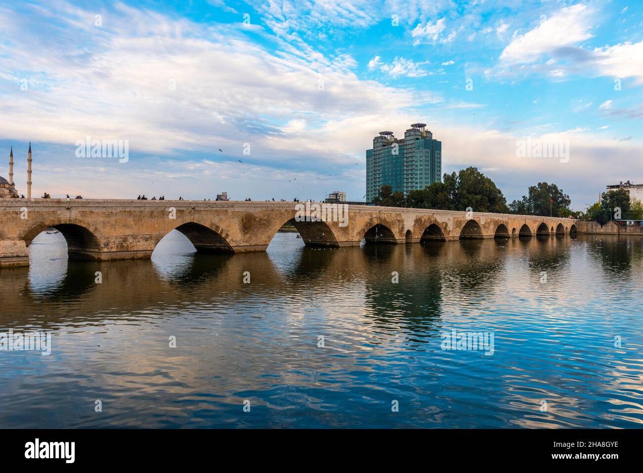 TASKOPRU in ADANA, TURKEY. Historical stone bridge on the Seyhan River ...