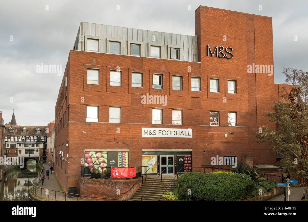 New build entrance to M&S Foodhall Lincoln city 2021 Stock Photo - Alamy