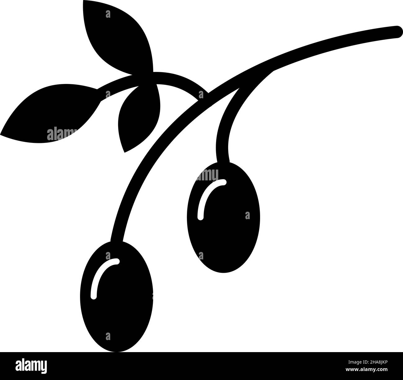 Olive Glyph Icon Fruit Vector Stock Vector Image & Art - Alamy