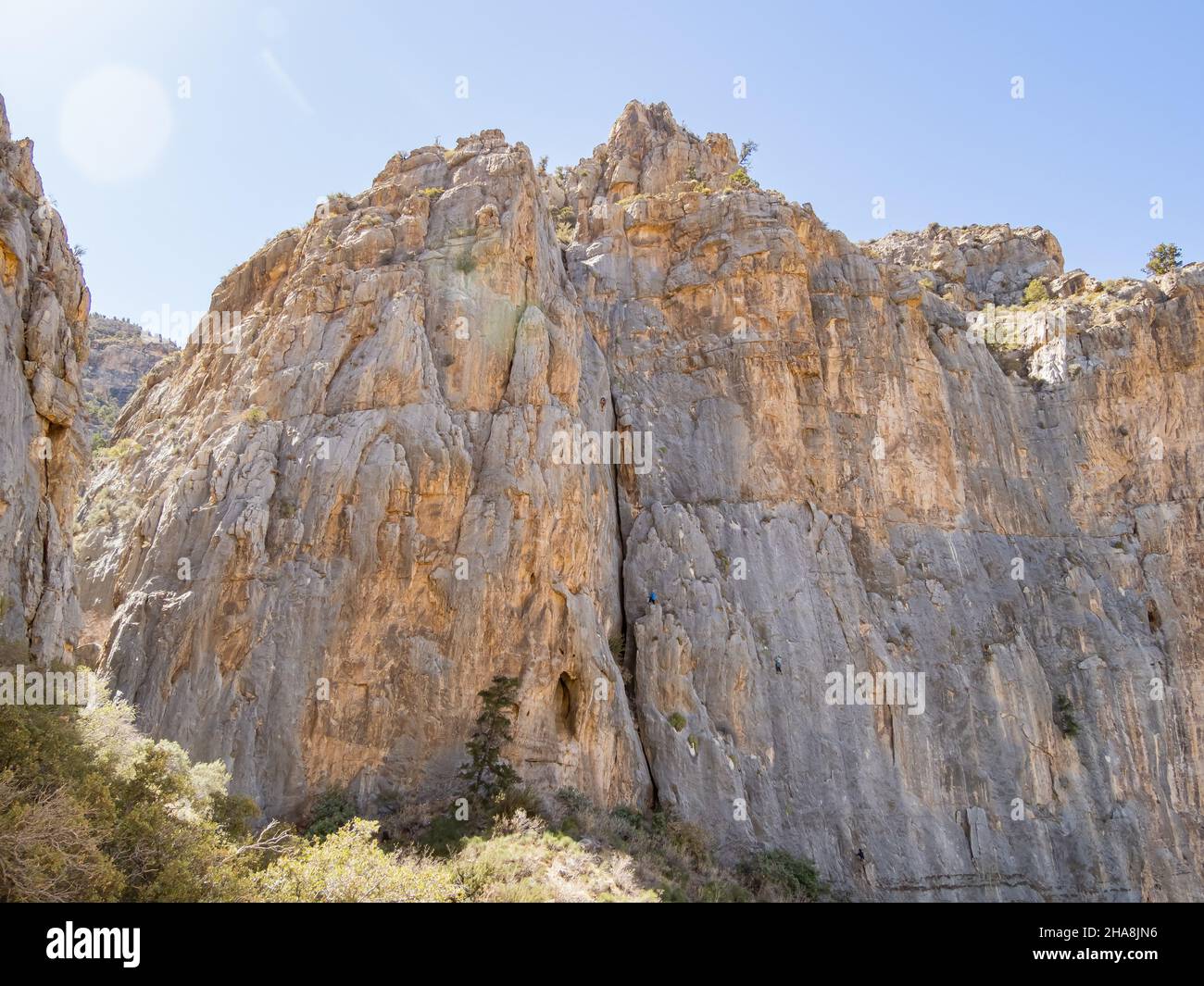 People doing rock climbing sports at Nevada Stock Photo - Alamy