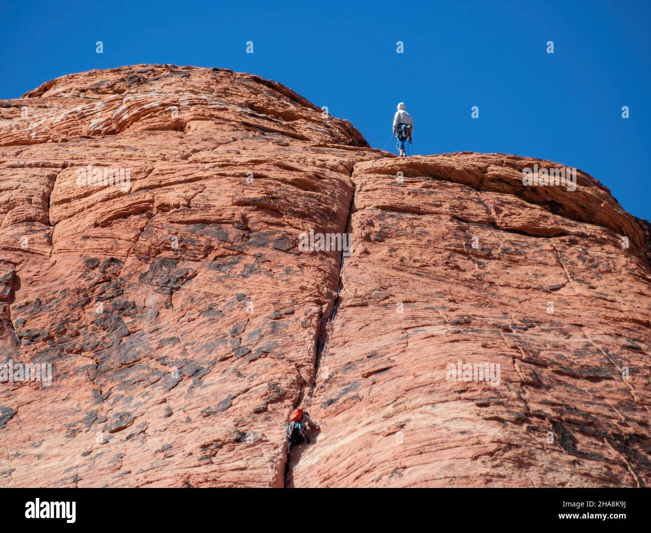 People doing rock climbing sports at Nevada Stock Photo - Alamy