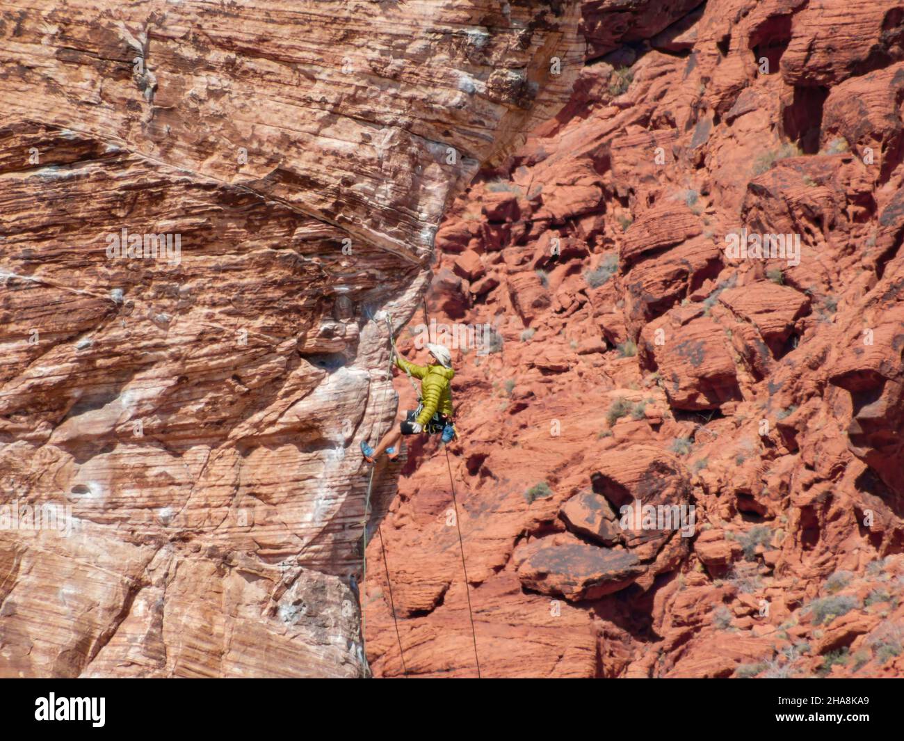 People doing rock climbing sports at Nevada Stock Photo - Alamy